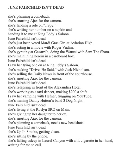 #008 Backstory of the Poem Alexis Rhone Fancher’s “June Fairchild Isn’t ...