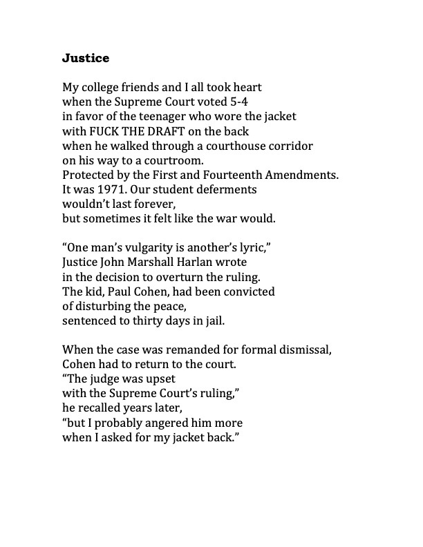 #343 Backstory of the Poem “JUSTICE” by Charles Rammelkamp – Welcome to ...